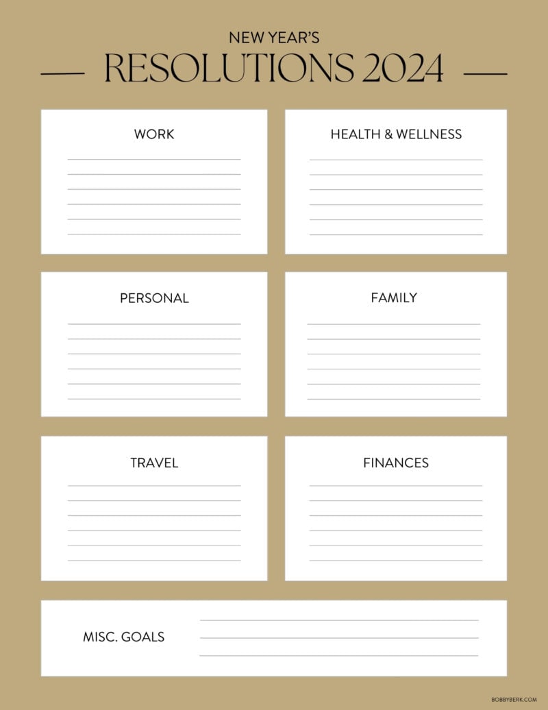 The Easy Printable Guide To Help Keep Your New Year's Resolutions ...